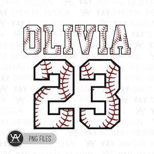Baseball Alphabet & Numbers PNG: Team Font Clipart (digital Download ...