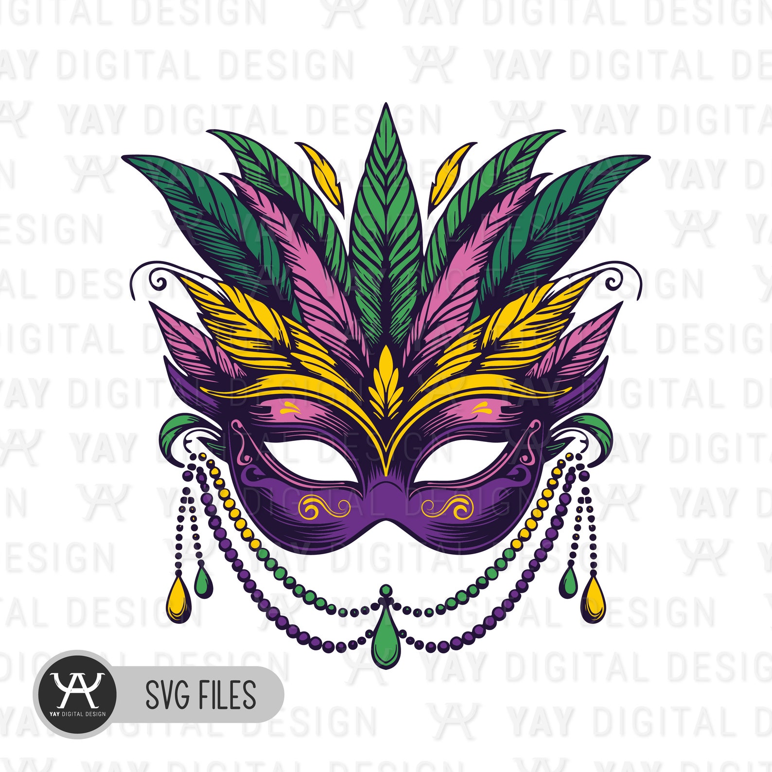 Carnival Mardi Gras Mask (svg, Png, Pdf, Jpg) (digital Download) - Etsy