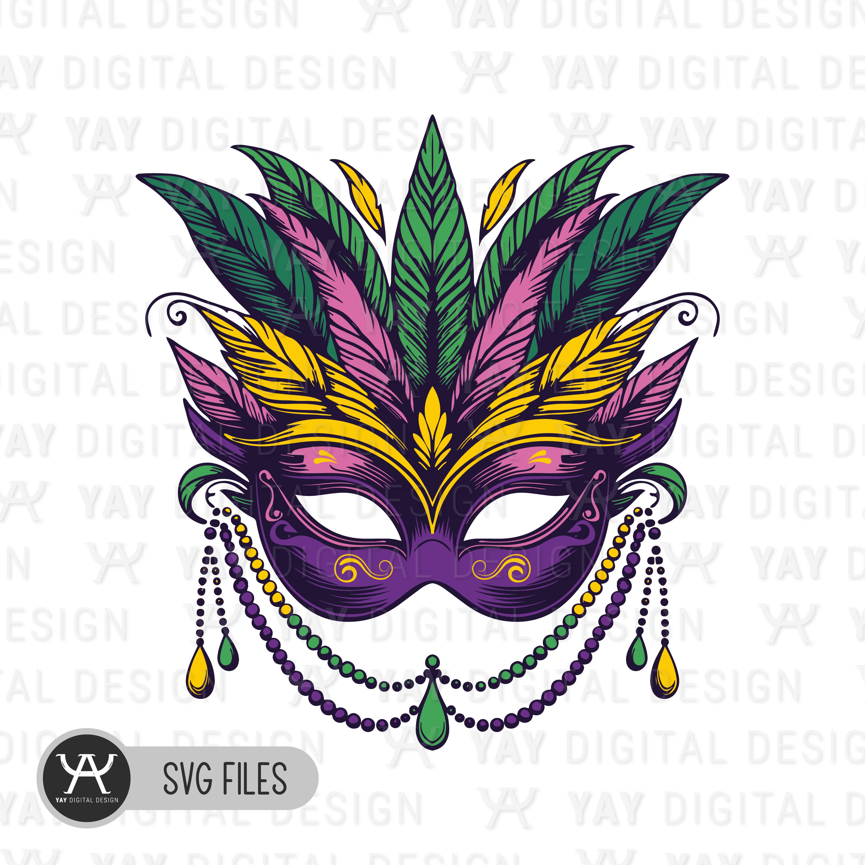 Carnival Mardi Gras Mask (svg, Png, Pdf, Jpg) (digital Download) - Etsy