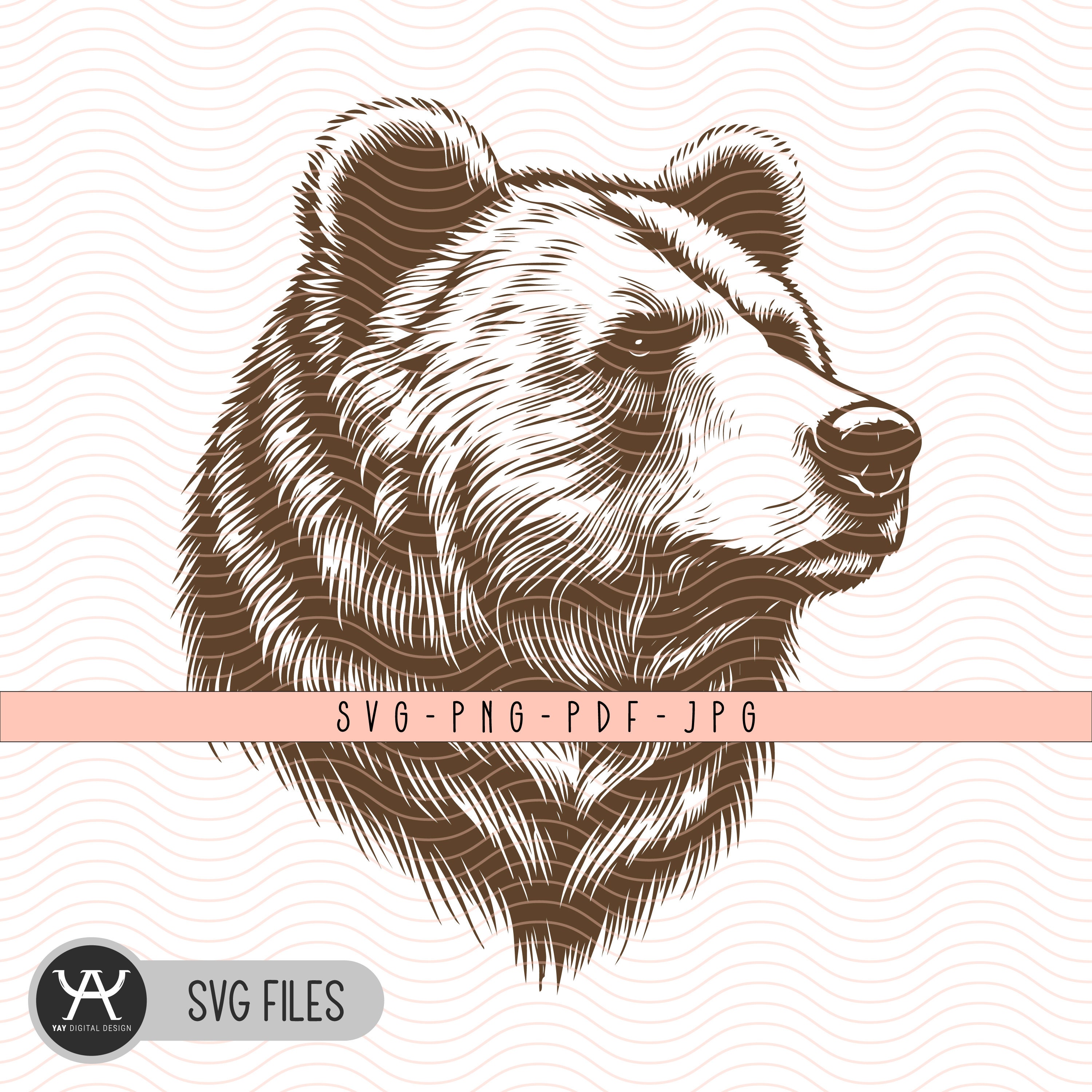 Bear Svg, Bear Silhouette, Jungle Animals Svg, Mountains Camp Bear ...