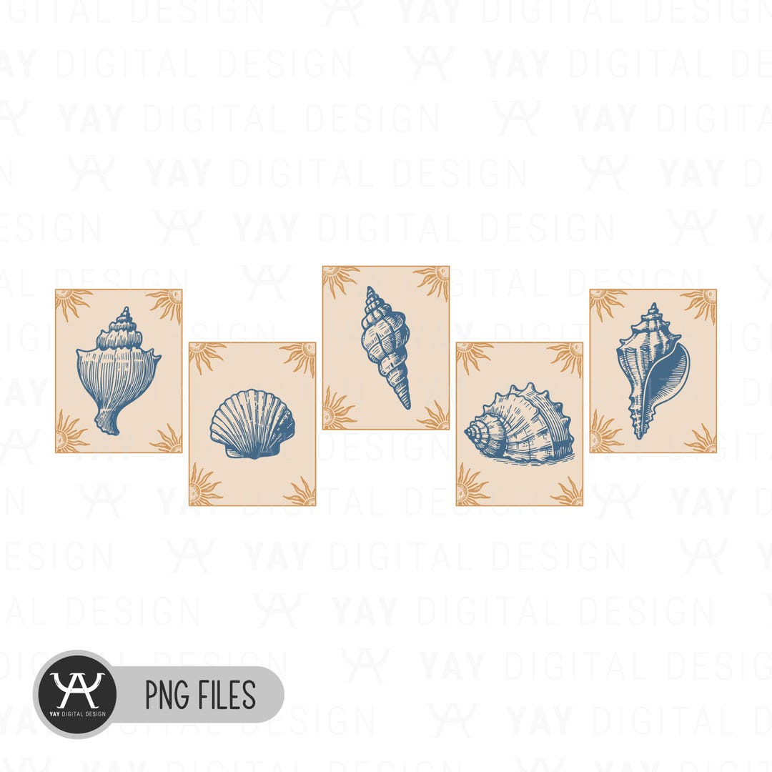 Seashells PNG: Boho Summer Beach Vibes (digital Download) - Etsy