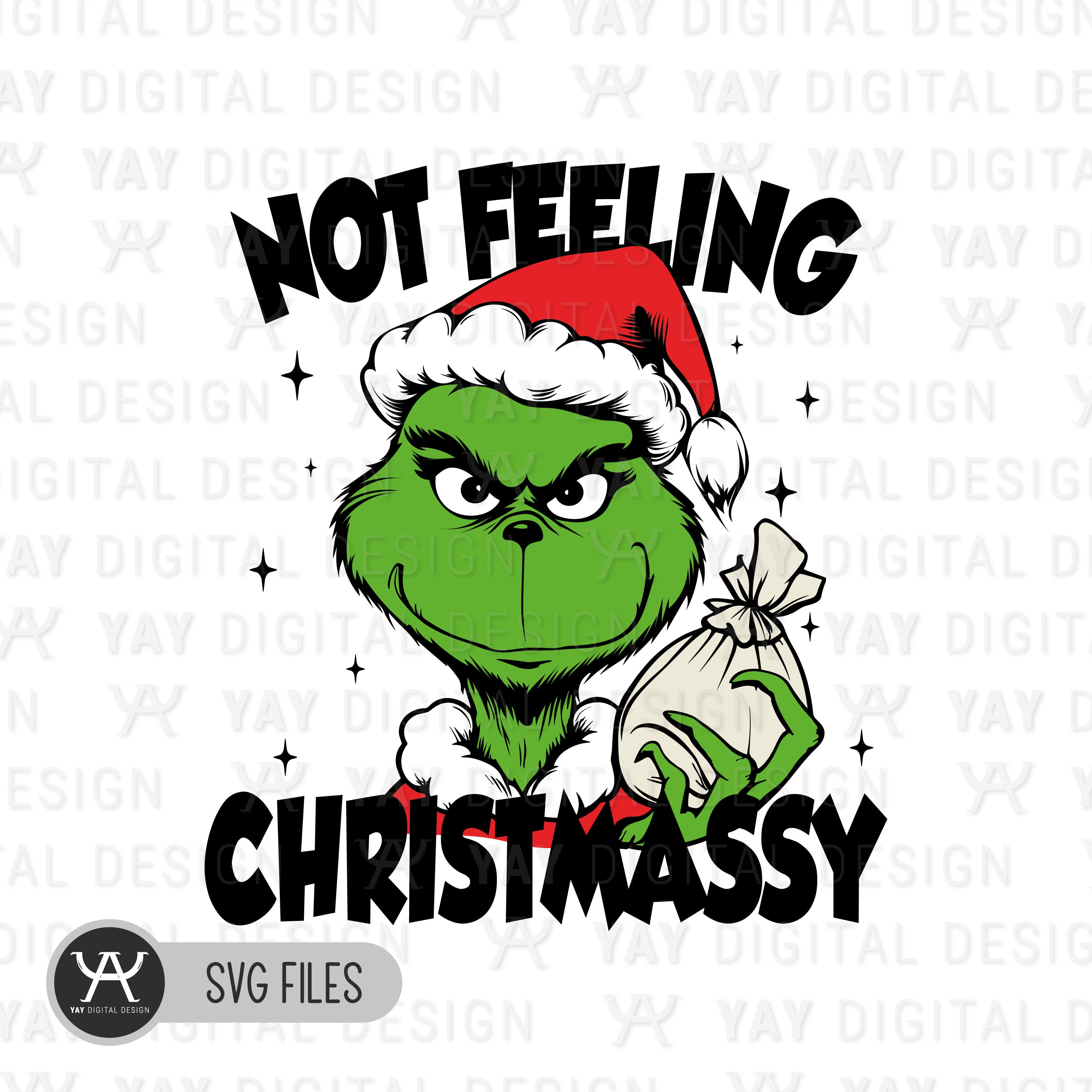 Not Feeling Christmassy Svg the Grinch is Having a Bad - Etsy