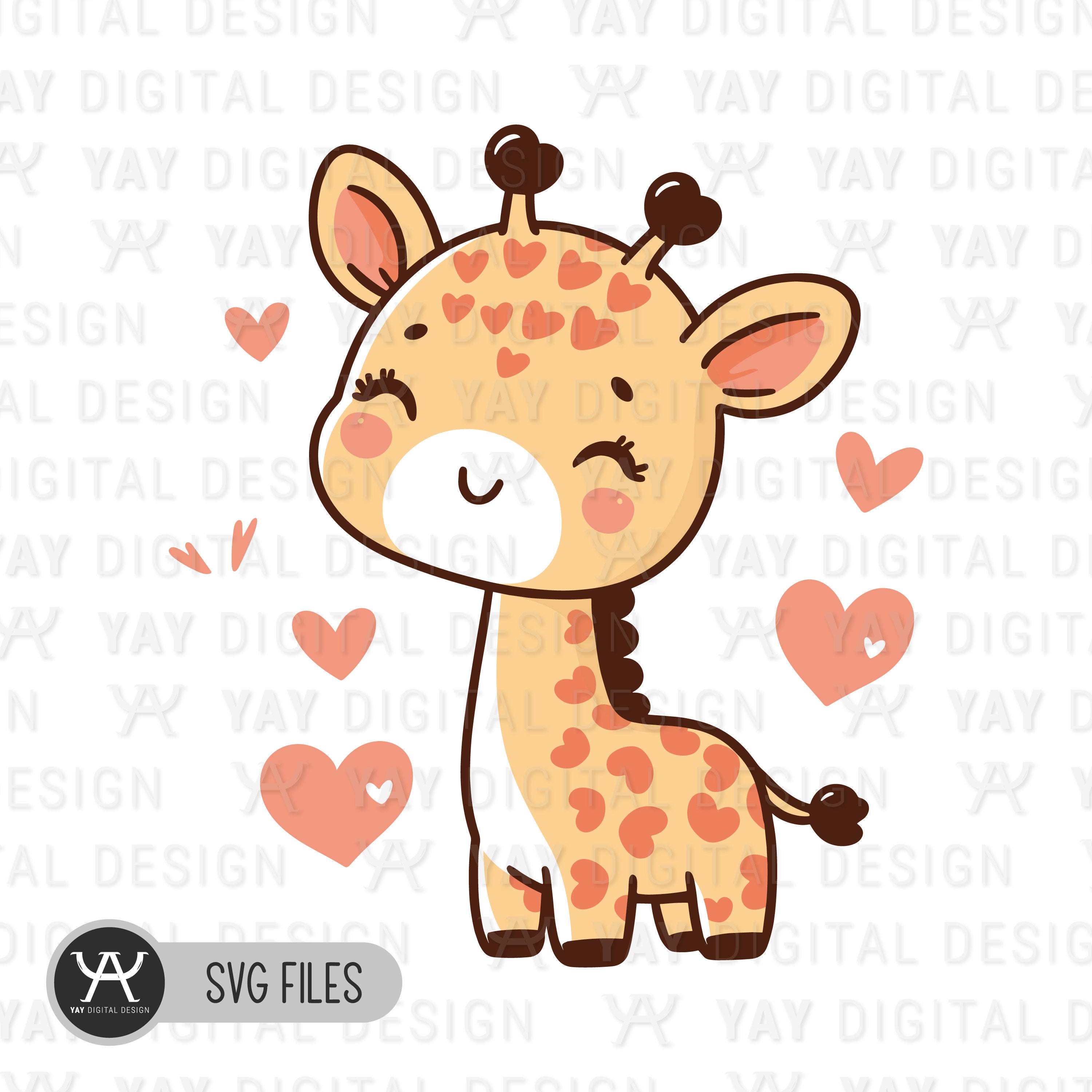 Cute Baby Giraffe Svg, Valentine's Day Giraffe, Baby Giraffe Svg ...
