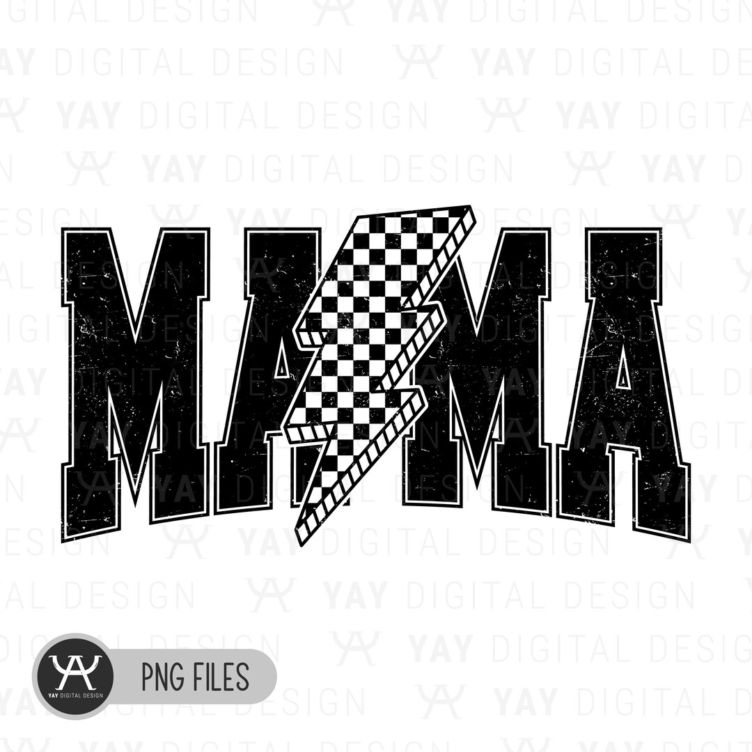 Retro Checkered Mama Png, Mothers Day Png, Mama Checkered Png ...