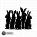 Bunnies Svg, Rabbit Silhouette, Easter Svg, Rabbit Svg, Easter Bunny ...