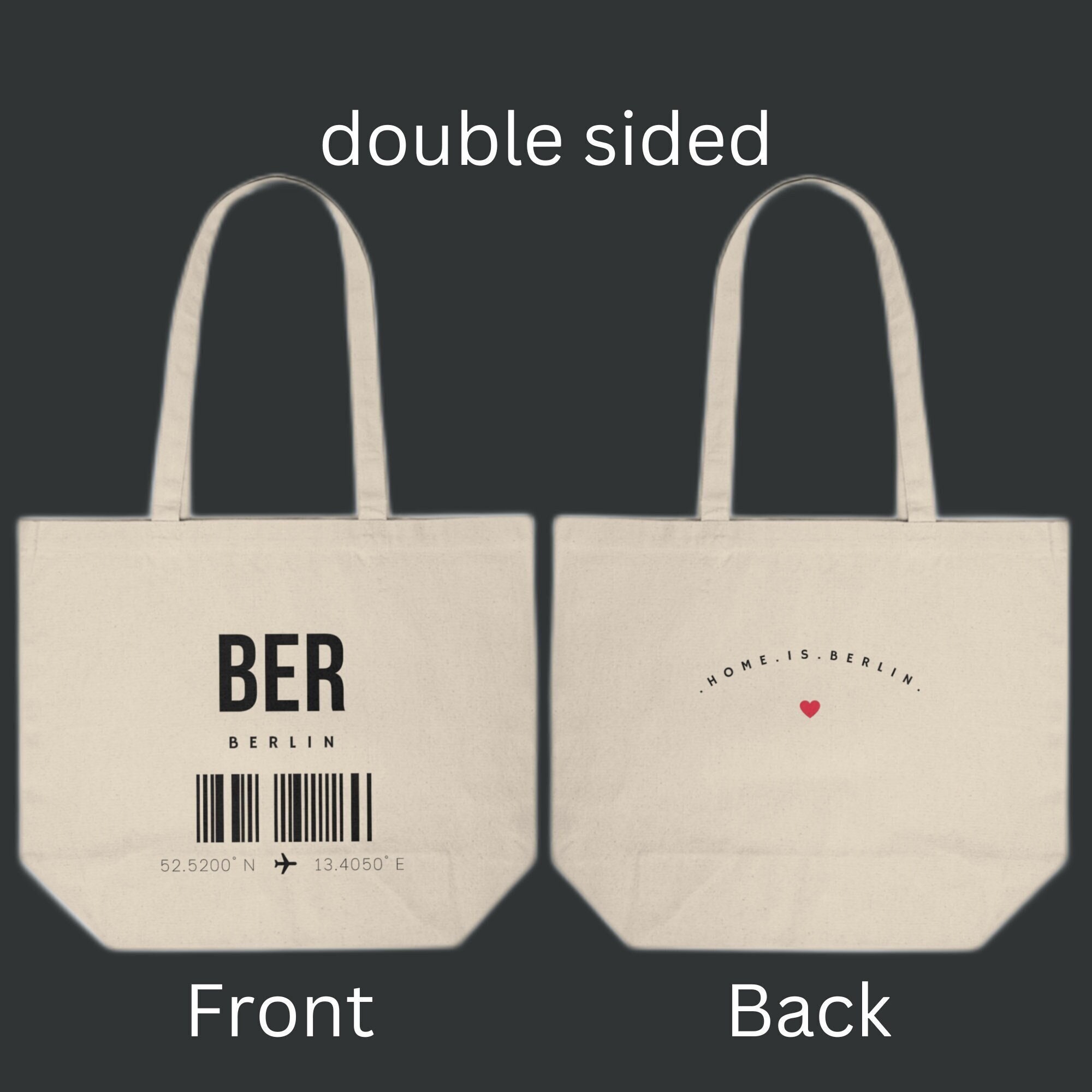 Berlin Tote | Double Sided Tote Bag | Germany Gift Idea | Gemany ...