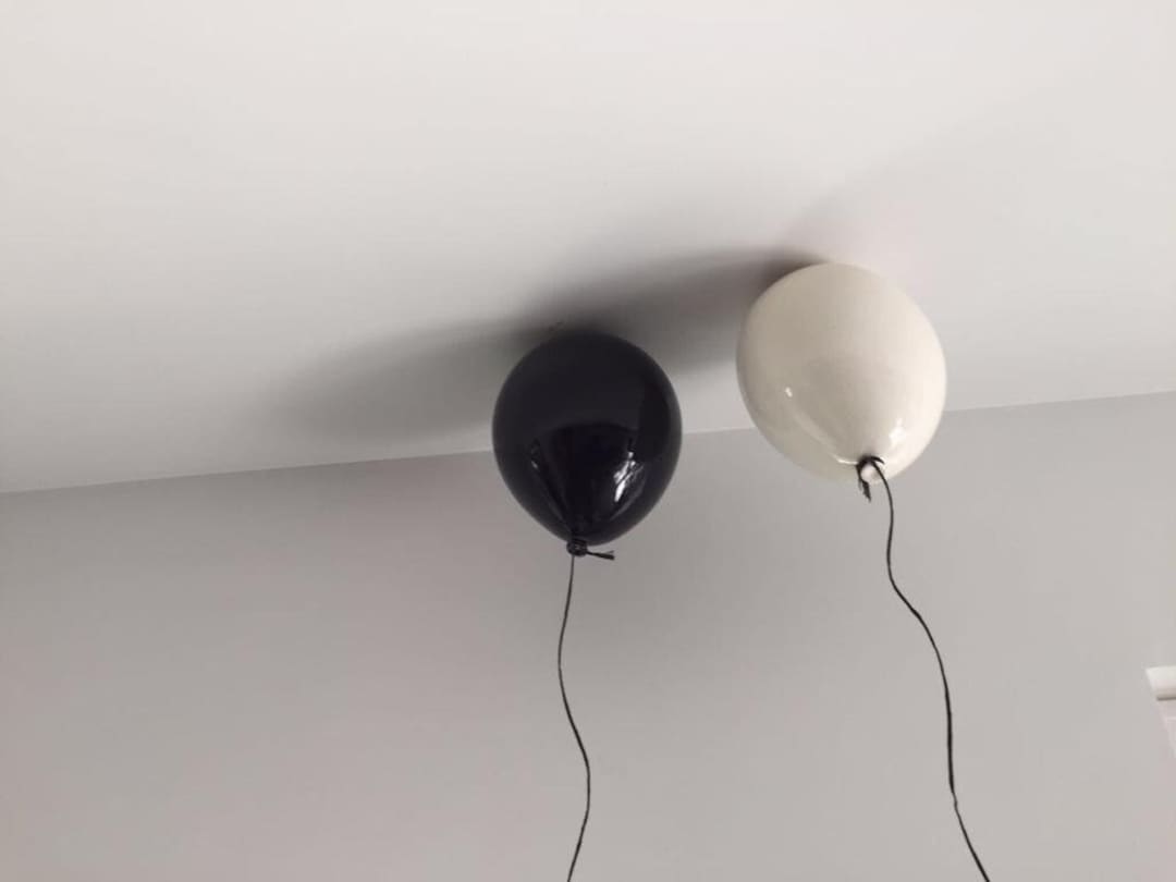 Ceiling Installation, Black Ceramic Balloon, Ceramic Wall Art, Ceiling ...