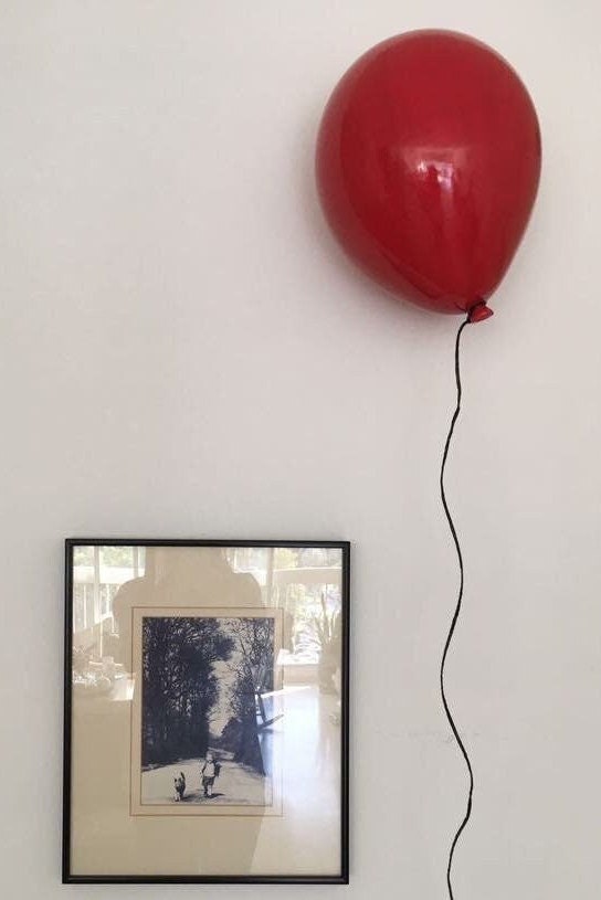 Pop Art Sculpture, Red Ceramic Balloon, Interior Design, Pottery Wall ...