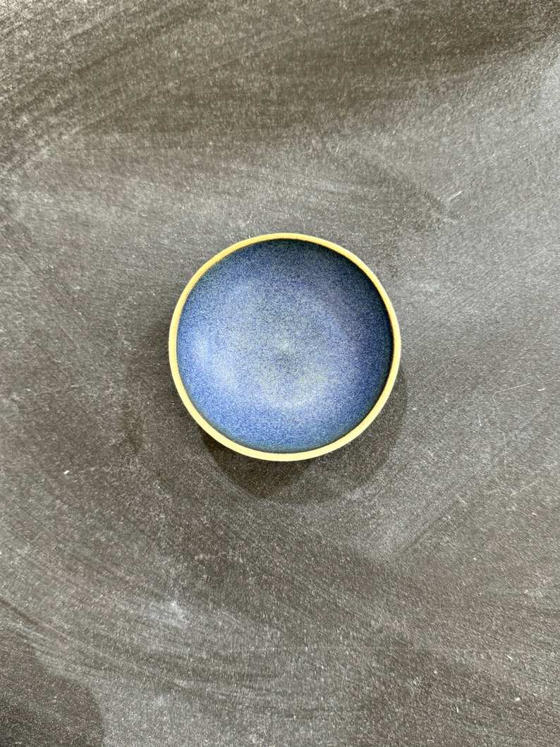 Set of 6 Ceramic Plates in Blue and Neutral, Mismatched Appetizer ...