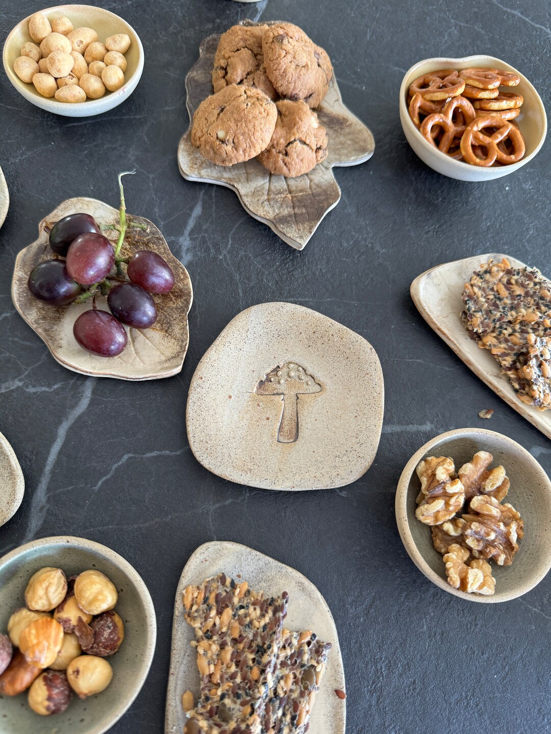 Set of 6 Handmade Ceramic Plates, Small Dish, Dessert Dish, Appetizer ...