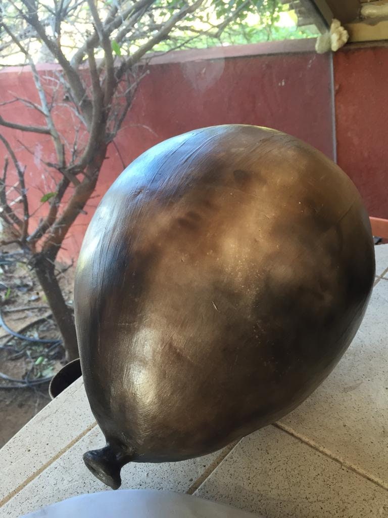 Smoked Balloon Sculpture, Unique Ceramic Sculpture, Modern Living Room ...