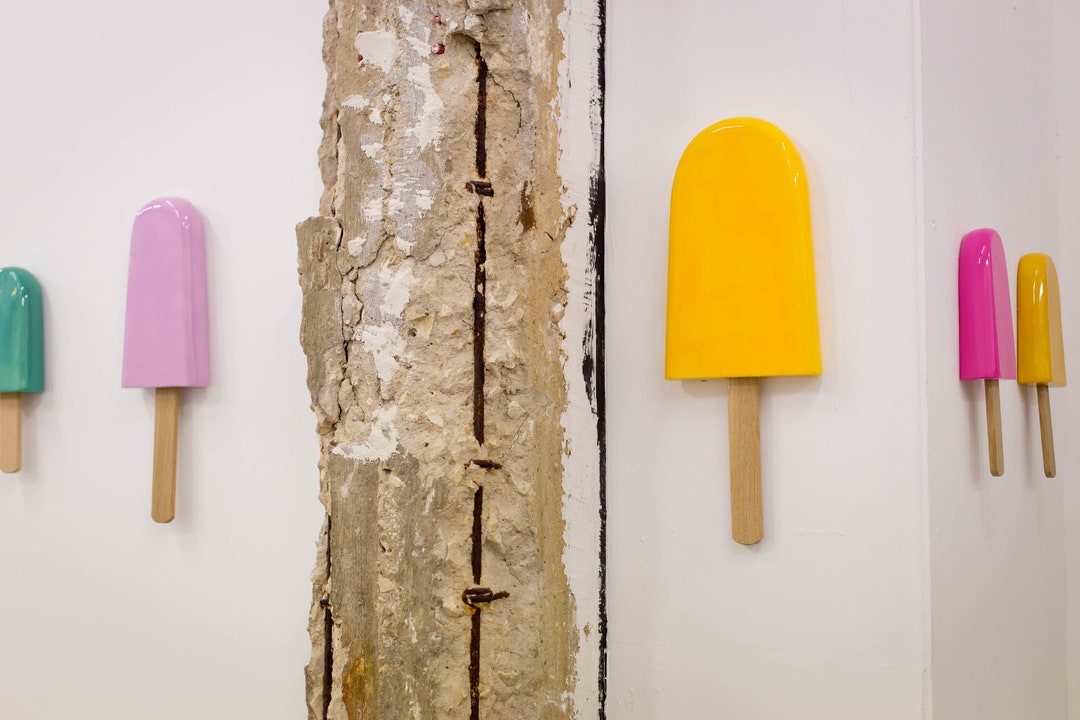 Pop Art Popsicle Wall Art, Ceramic Popsicle Wall Hanging, Kitchen Wall ...