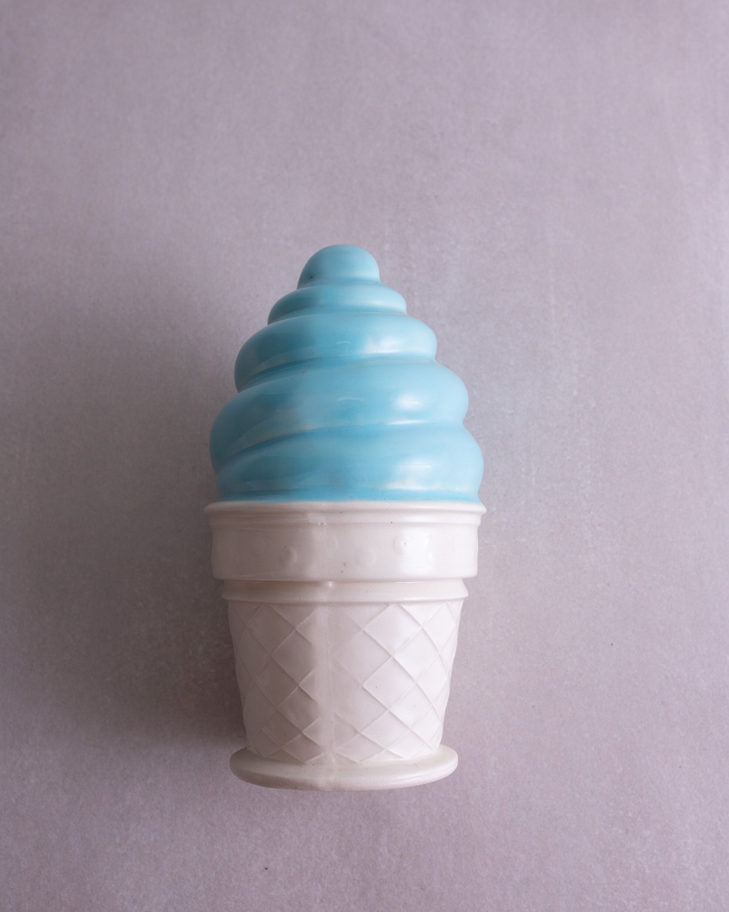 Blue Ice Cream Wall Sculpture, Pop Art Sculpture, Ceramic Soft Serve ...