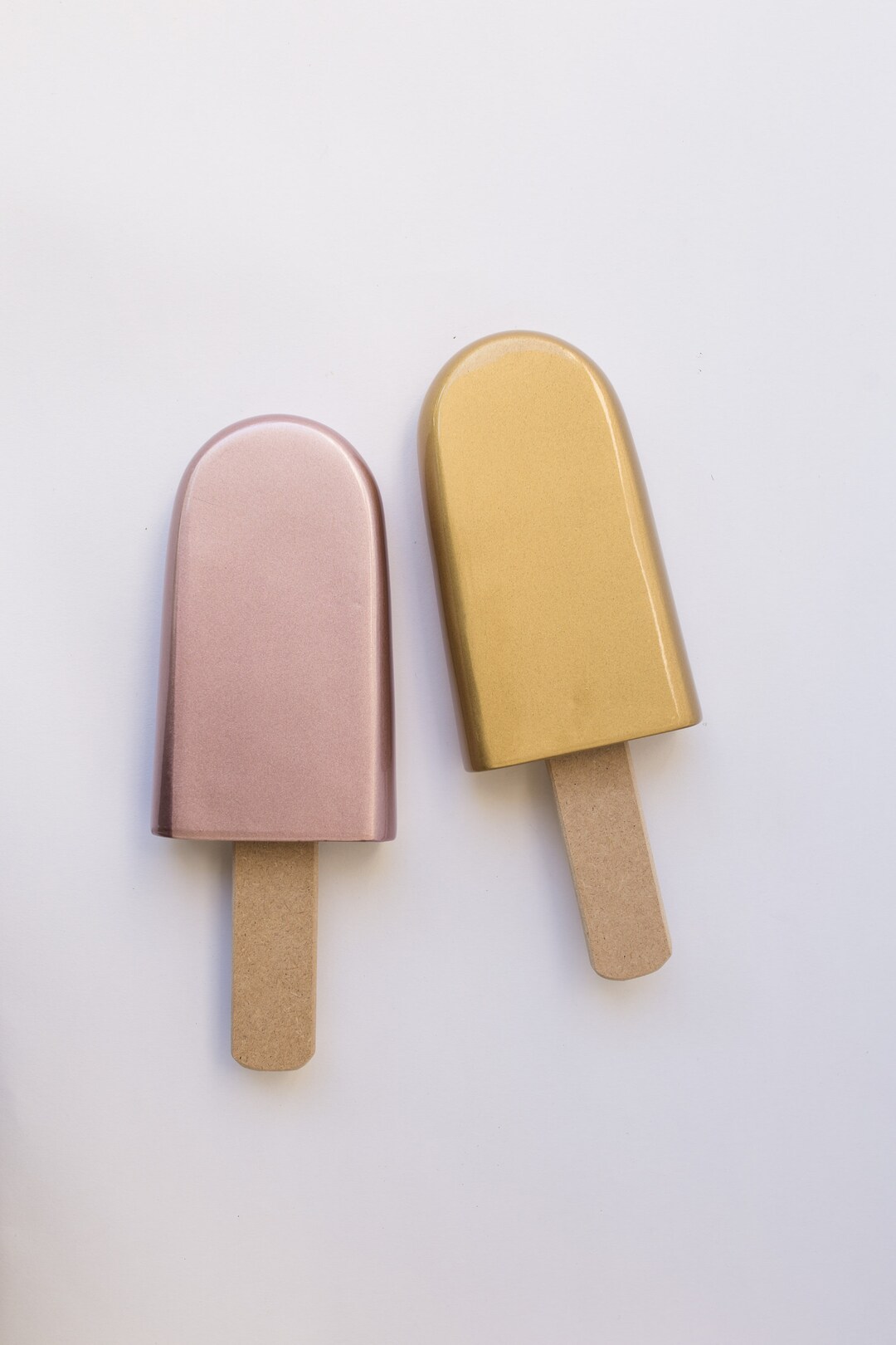 Metallic Ice Pop Wall Hanging, Rose Gold Ceramic Ice Pop Sculpture ...