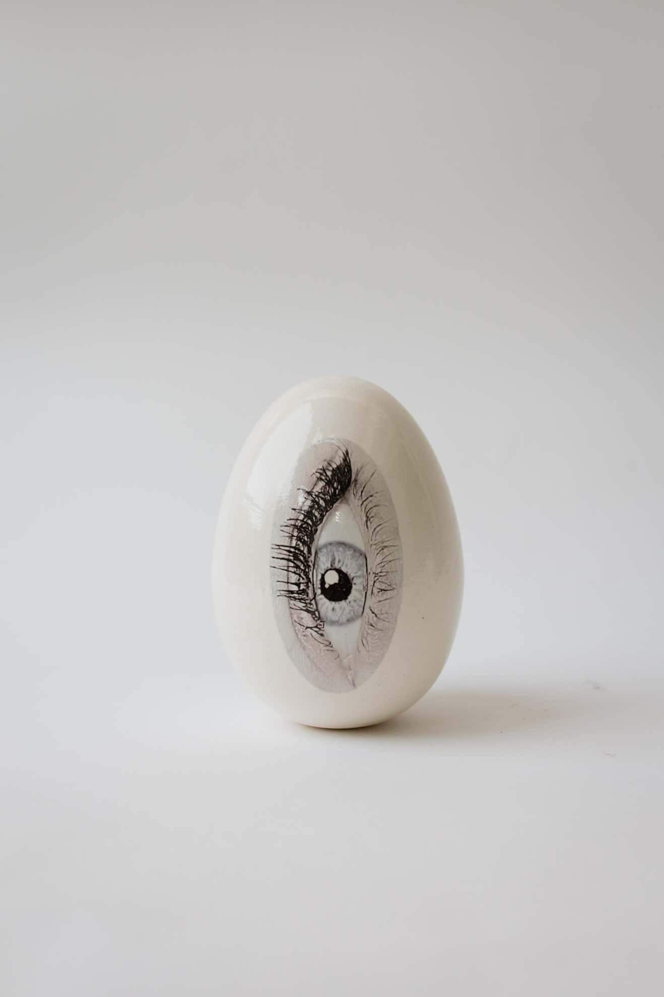 Ceramic Eye Sculpture, Table Centerpiece, Bookshelf Decor, Unique Home ...
