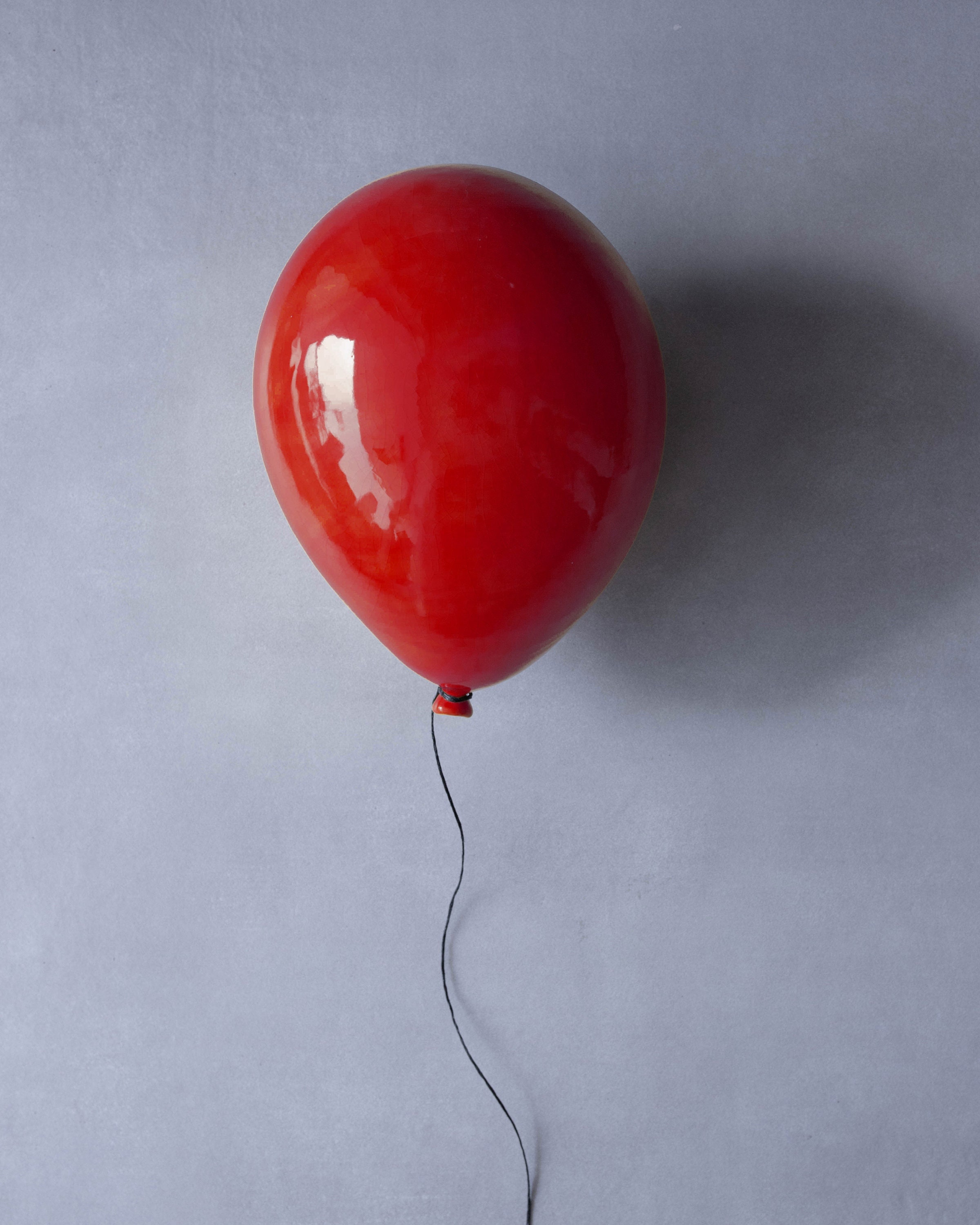 Balloon Sculpture, Red Ceramic Balloon, Sculpture Wall Hanging, Ceiling ...