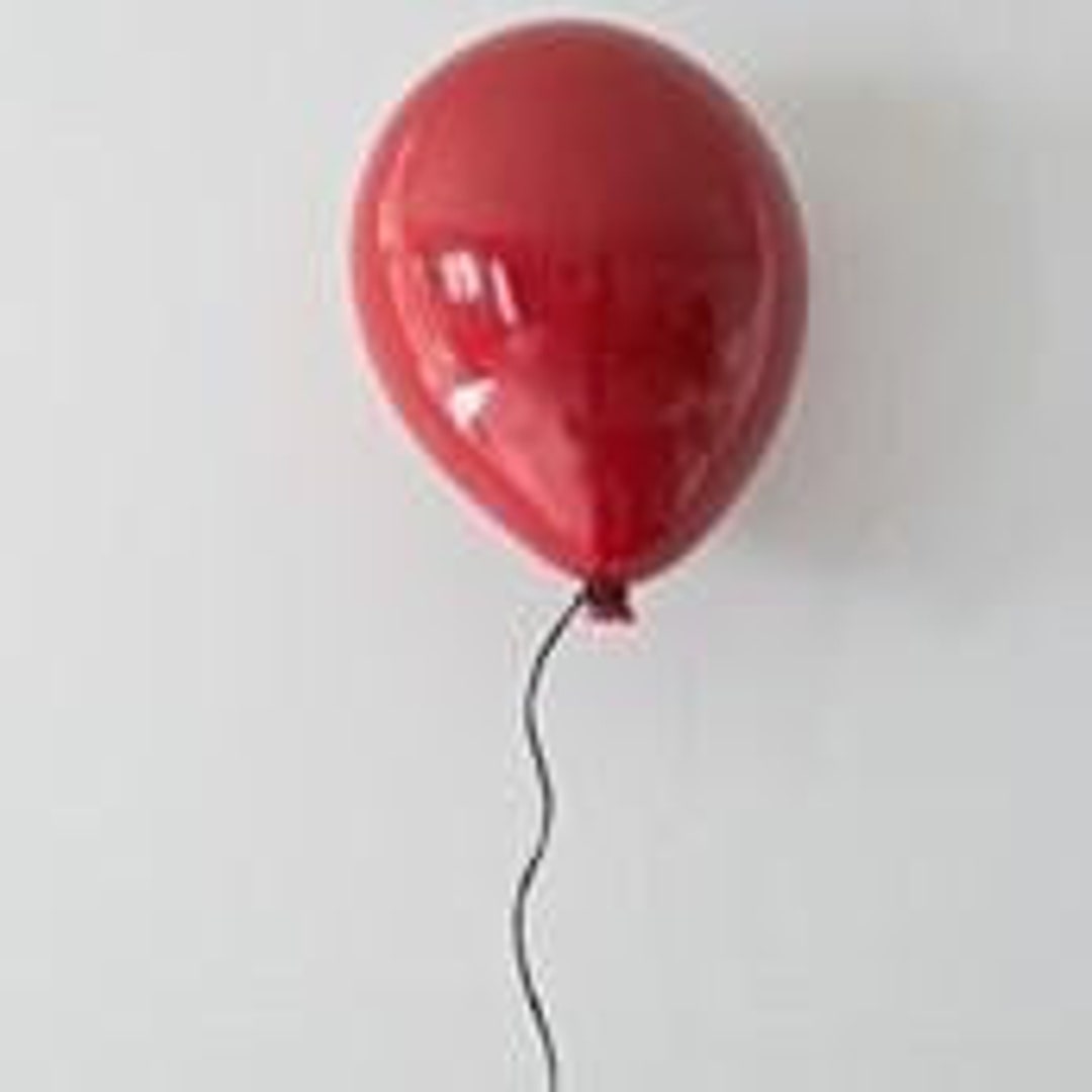 Balloon Sculpture Red Ceramic Balloon Sculpture Wall - Etsy