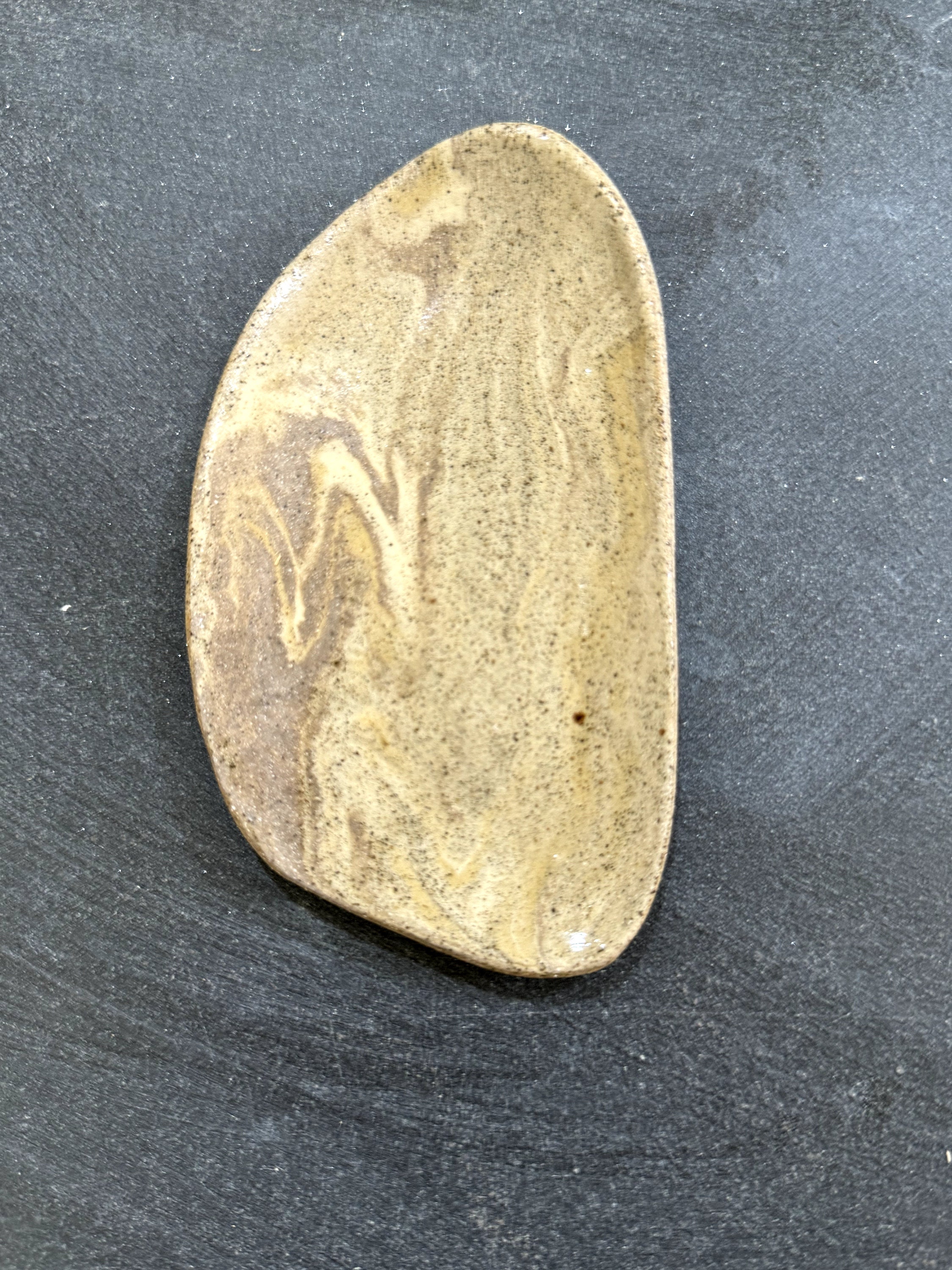 Set of 6 Ceramic Plates in Blue and Neutral, Mismatched Appetizer ...