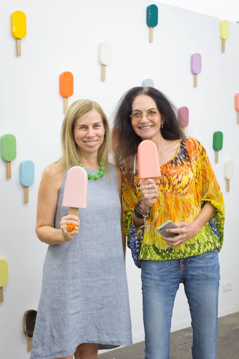 Popsicle Wall Art, Ceramic Popsicle Wall Hanging, Colorful Wall Decor ...