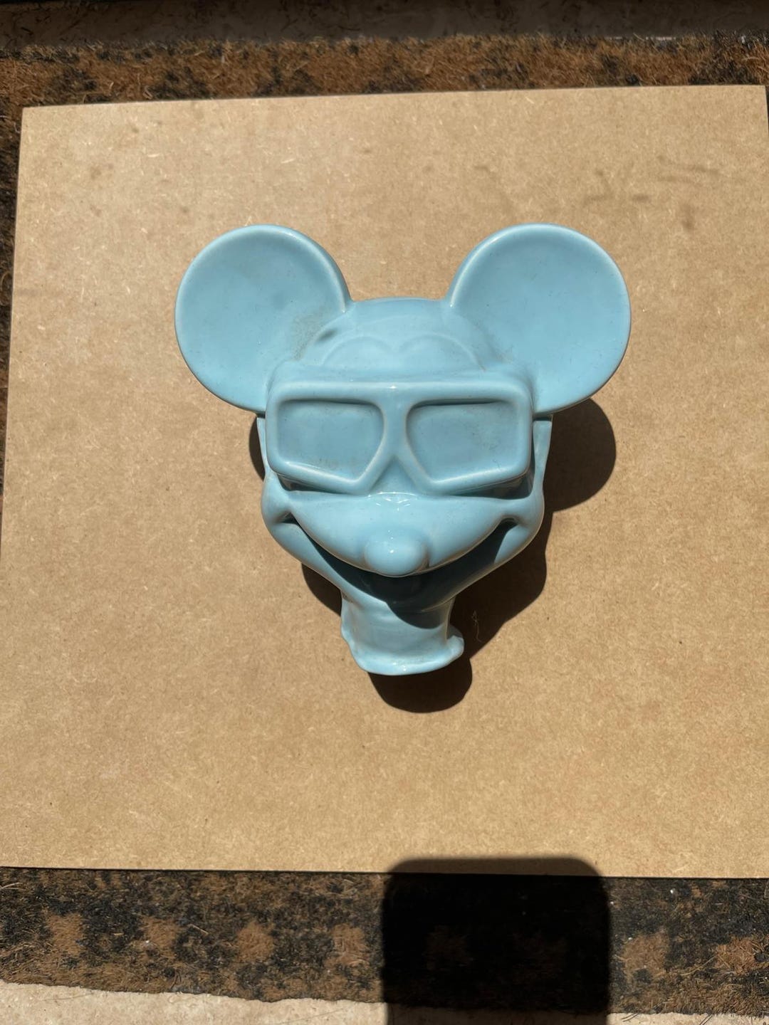 Light Blue Mouse Wall Sculpture, Mouse Figurine, Pop Art Wall Art ...