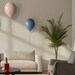 Ceramic Balloon Sculpture, Denim Blue Wall Hanging, Glazed Clay Art - Etsy