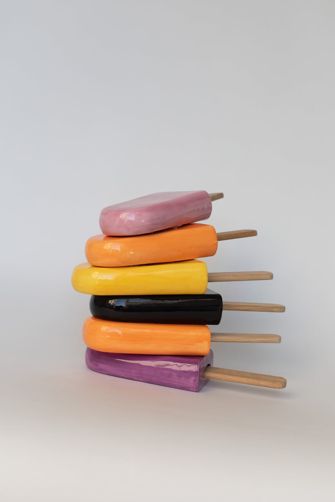 Pop Art Popsicle Wall Art Set of 6, Small Ceramic Popsicle Wall Hanging ...