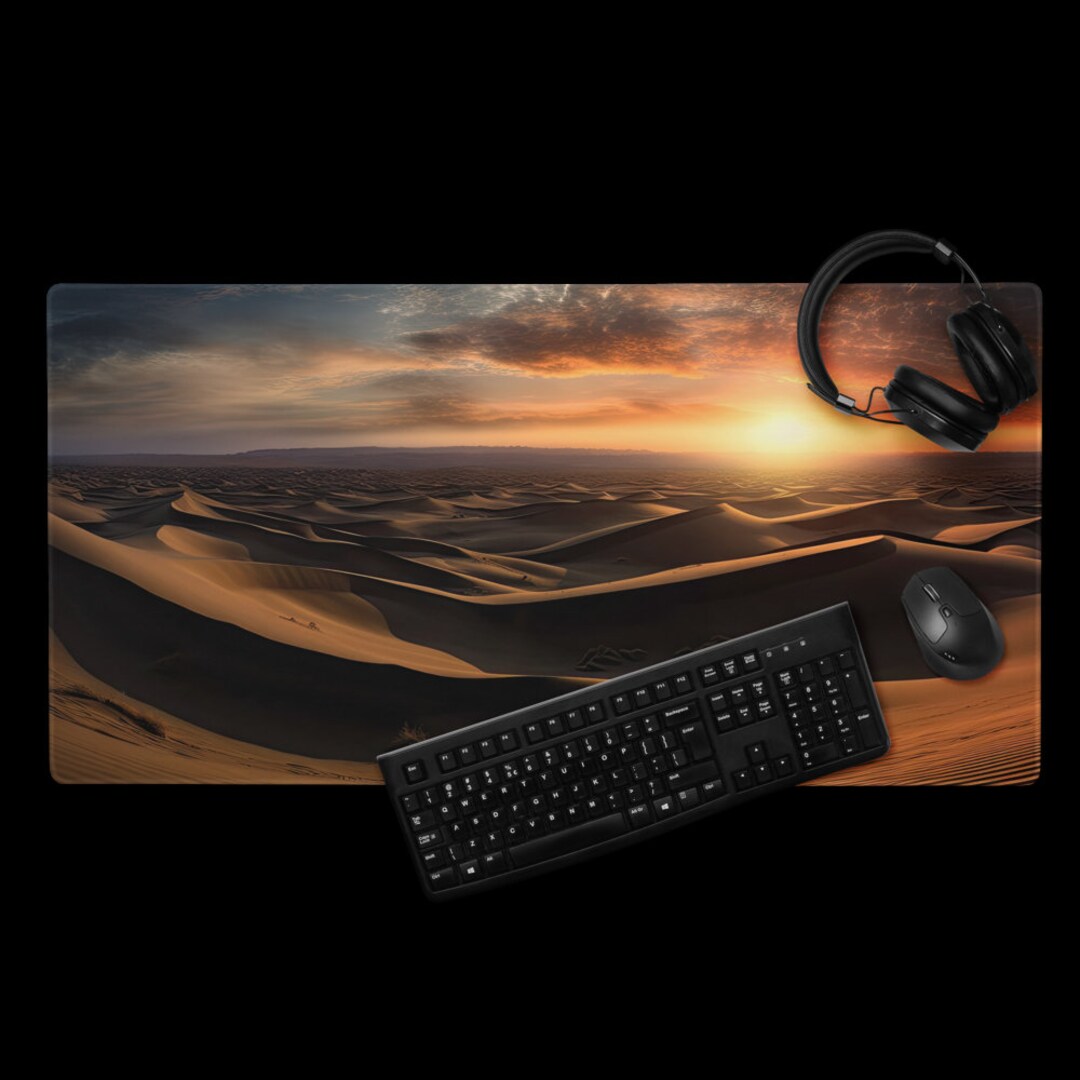 XL Desert Dunes Gaming Mouse Pad Gaming Mousepad Office XL Desk Mat ...