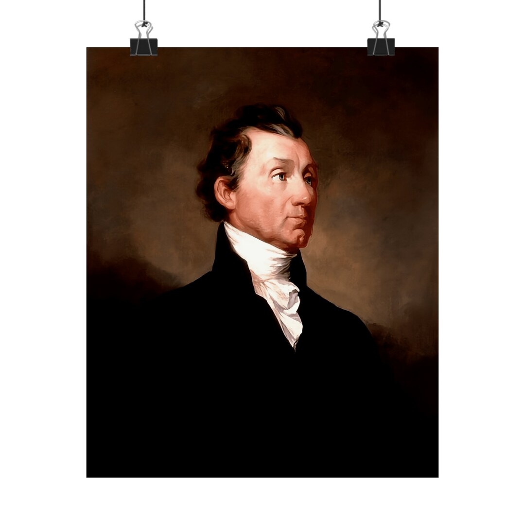 Presidential Portrait, 5th US President James Monroe, Matte Vertical ...