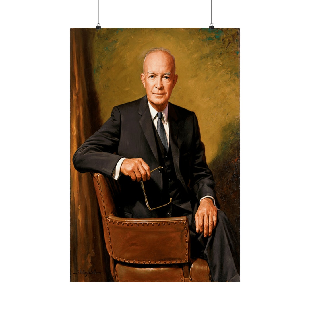 Presidential Portraits, 34th US President Dwight D. Eisenhower, Matte ...