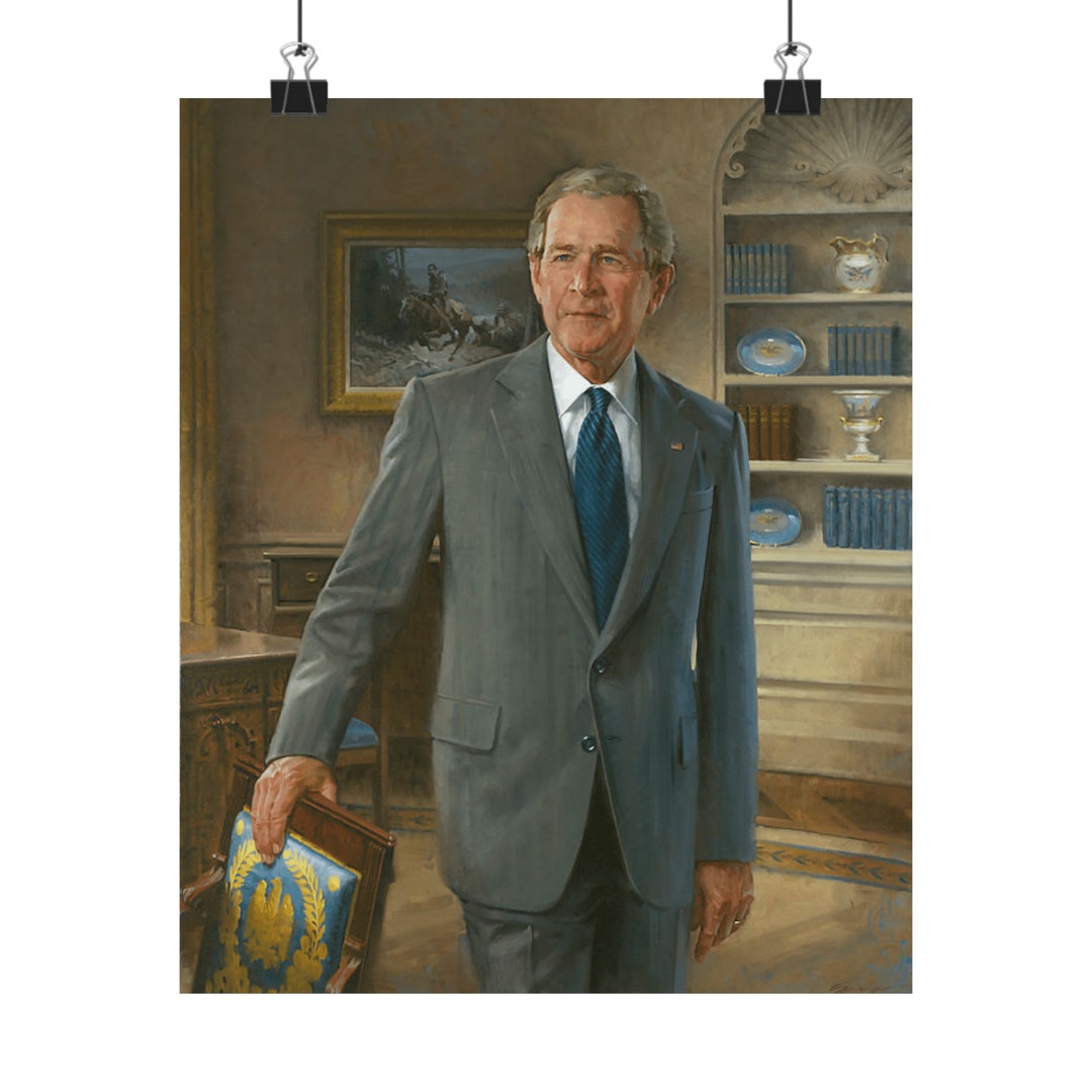 Presidential Portraits, 43rd US President George W. Bush Jr, Matte ...