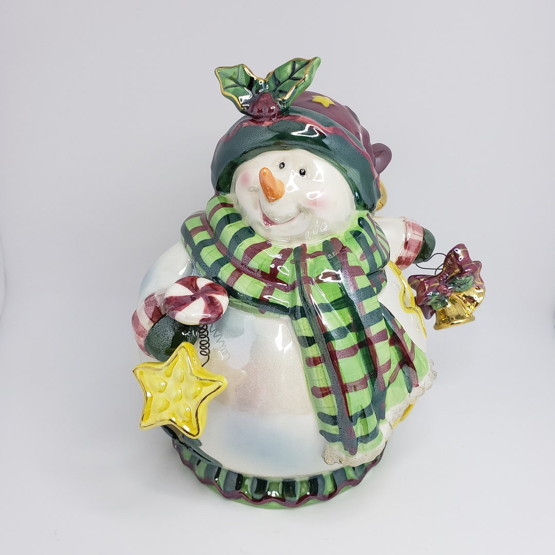 Blue Sky Ceramics Christmas Snowman Tea Light Decoration - Etsy