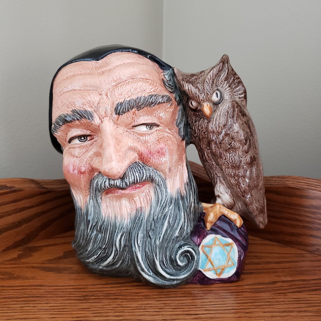 Vintage Royal Doulton Large Toby Character "merlin" Vase - Etsy