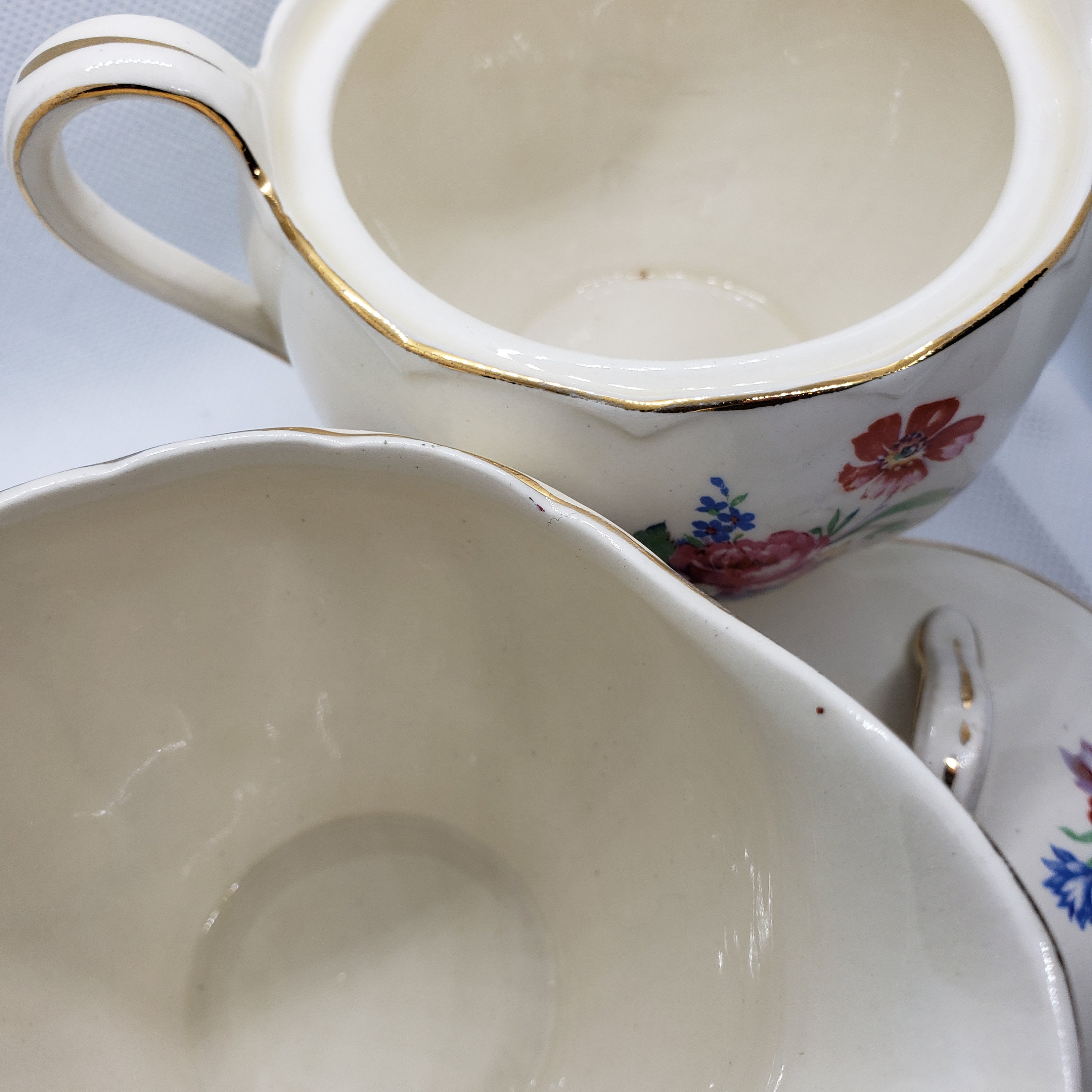 Creampetal Grindley England Cream and Sugar Bowl Set - Etsy