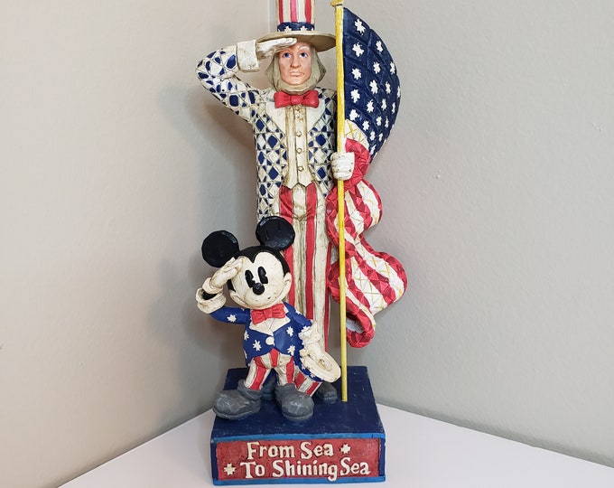 Jim Shore Walt Disney Mickey Mouse and Uncle Sam Figurine - Etsy