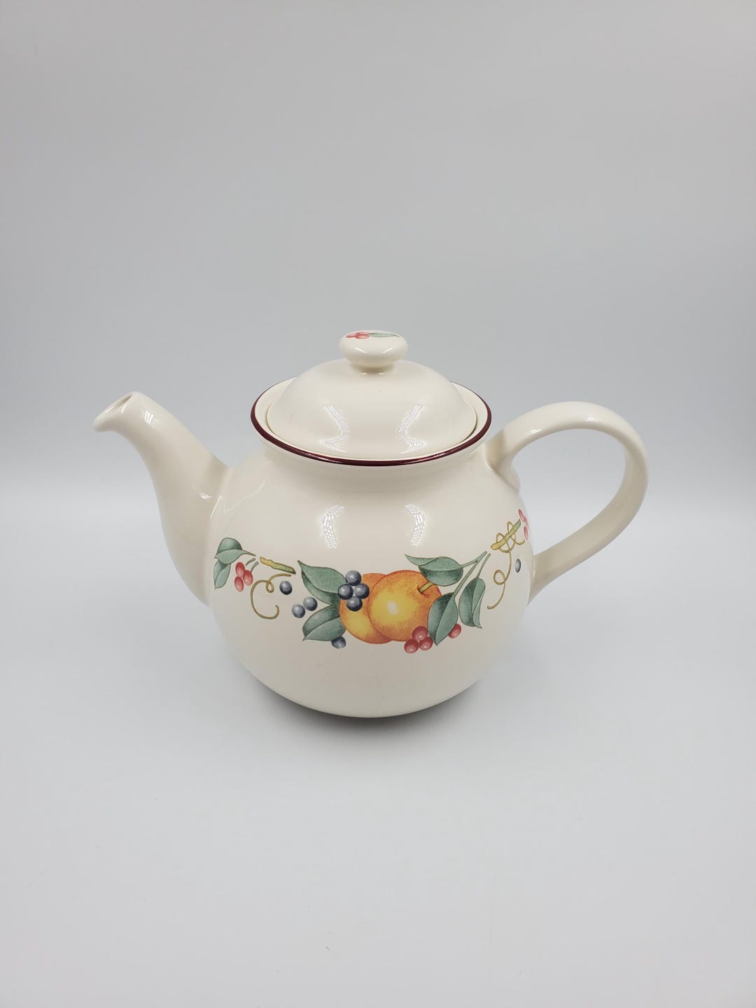 Corelle Coordinates Abundance Fruit Pattern Stoneware Teapot - Etsy