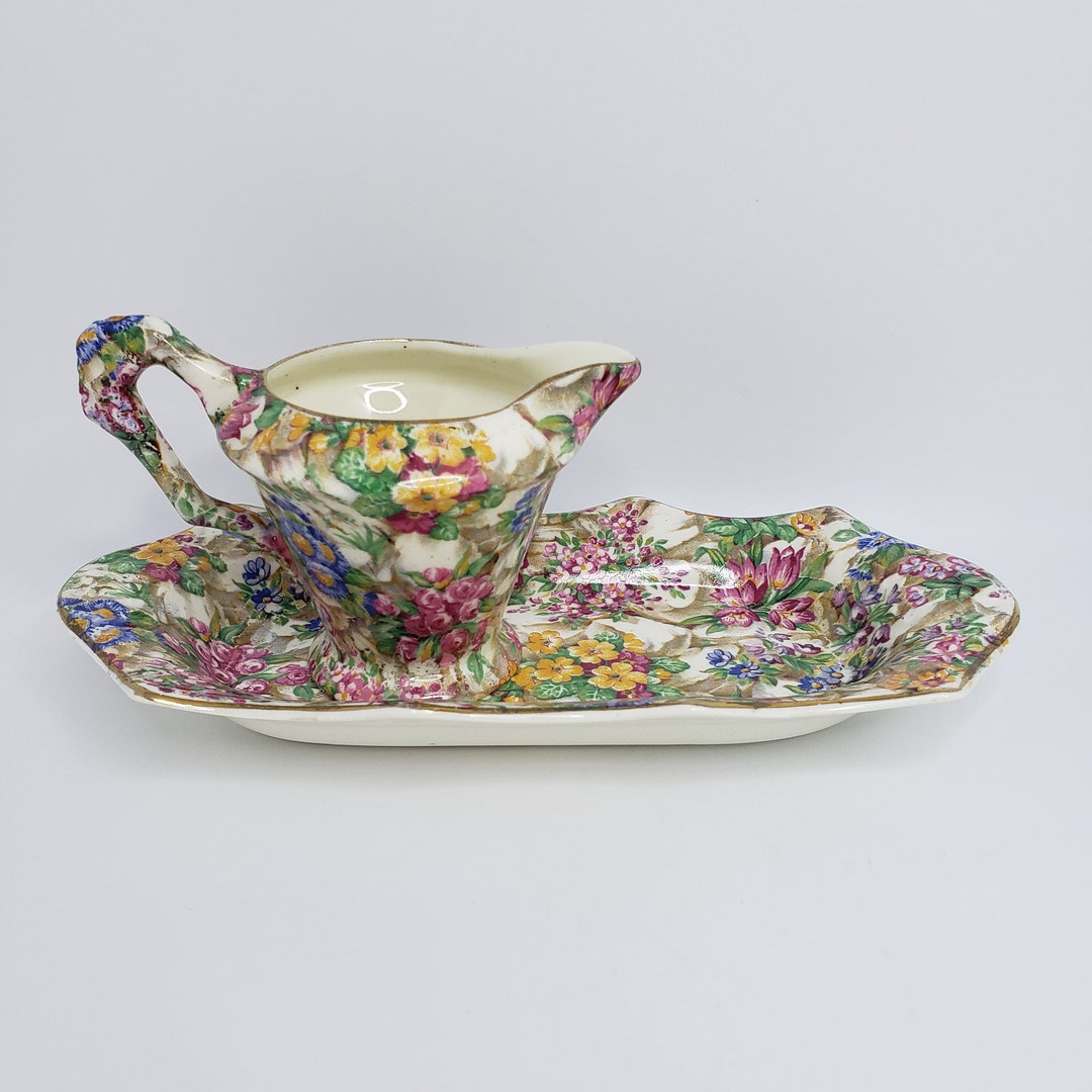 Rare Vintage James Kent Fenton Creamer and Tray - Etsy