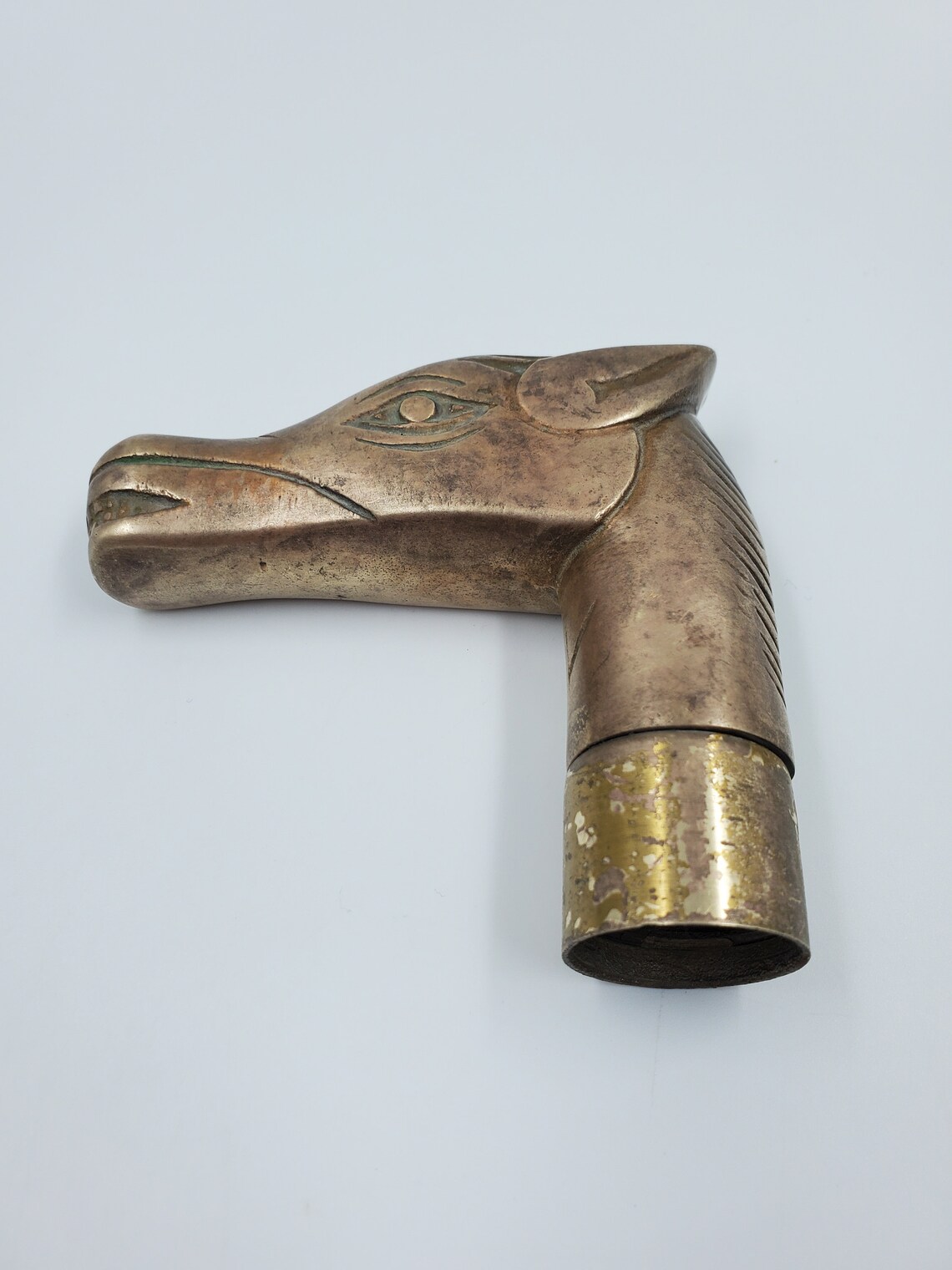 Brass Horse Head Threaded Walking Stick Cane Topper Finial - Etsy