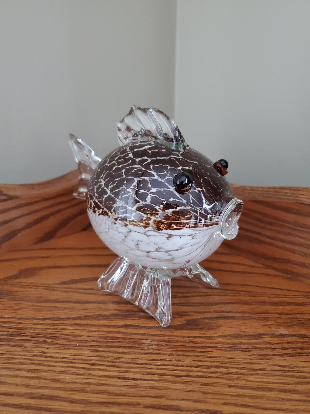 Art Glass Hand Blown Puffer Fish Figurine - Etsy