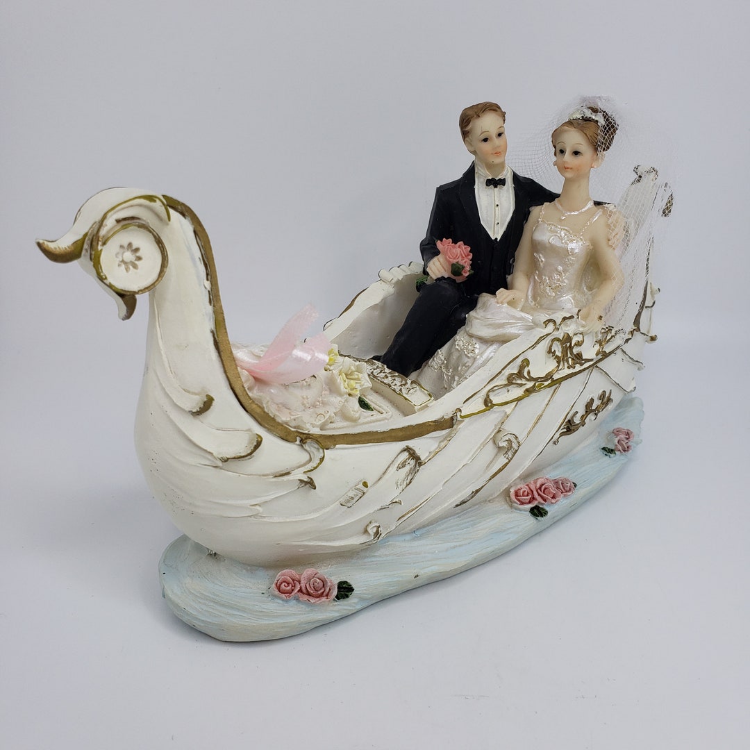 Adeline Collection Gondola Wedding Day Cake Topper Figurine - Etsy