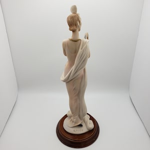 Vintage Lady With A Powder Puff Sculpture Figurine Signed M. Pinto - Etsy