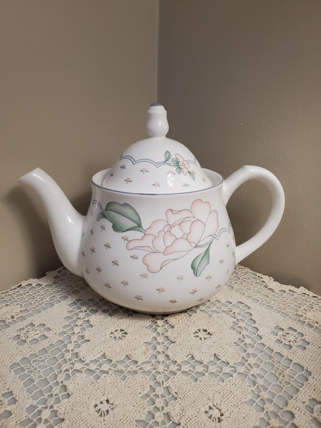 Sango Rose Chintz Teapot Pattern 3793 - Etsy