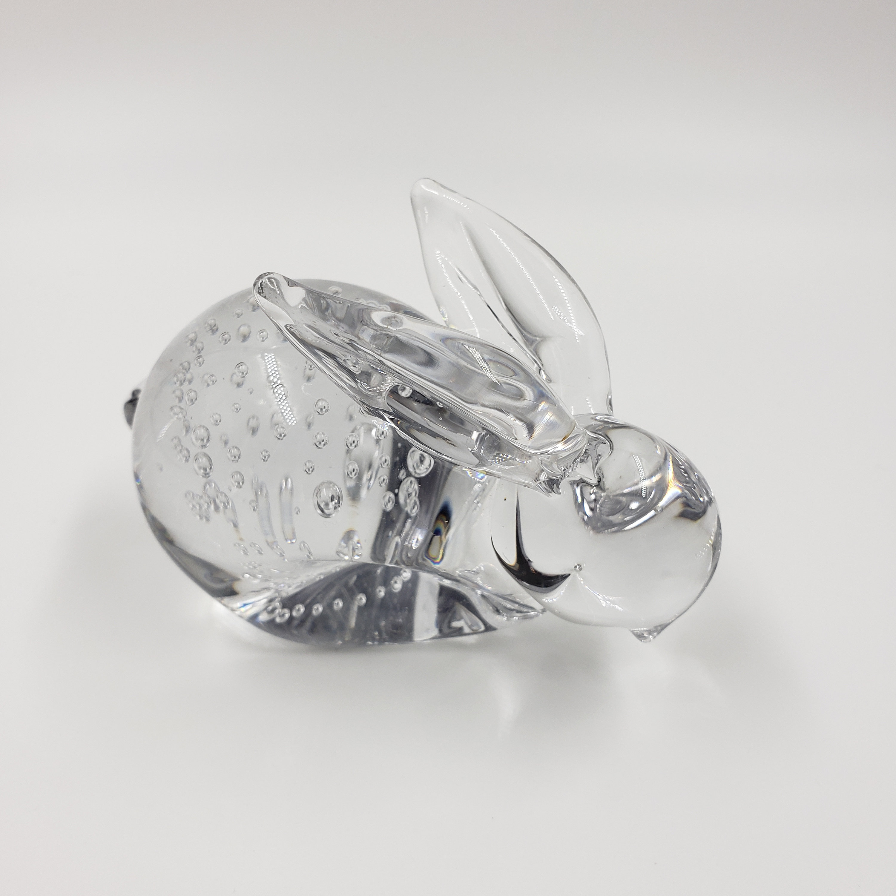 Vintage Glass Rabbit Paperweight Figurine - Etsy