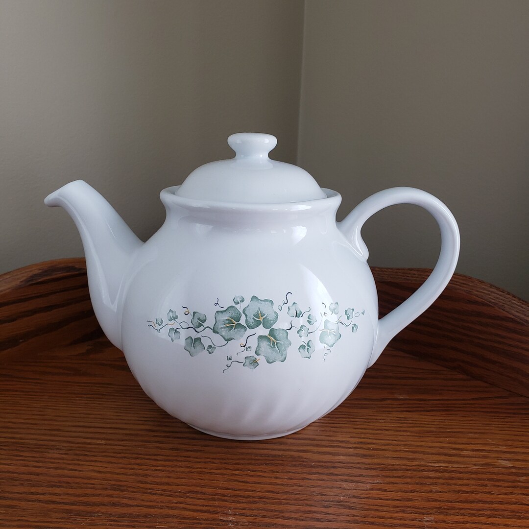 Vintage Corelle Coordinates Callaway Green Ivy Pattern Teapot - Etsy Vintage Corelle Coordinates Callaway Green Ivy Pattern Teapot - Etsy