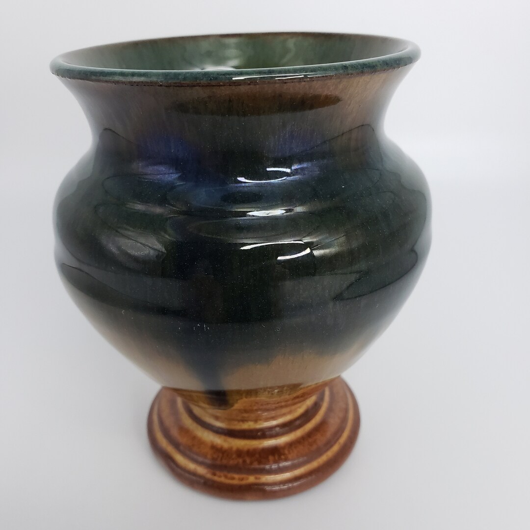 Glazed Pottery Vase by Bermuda - Etsy