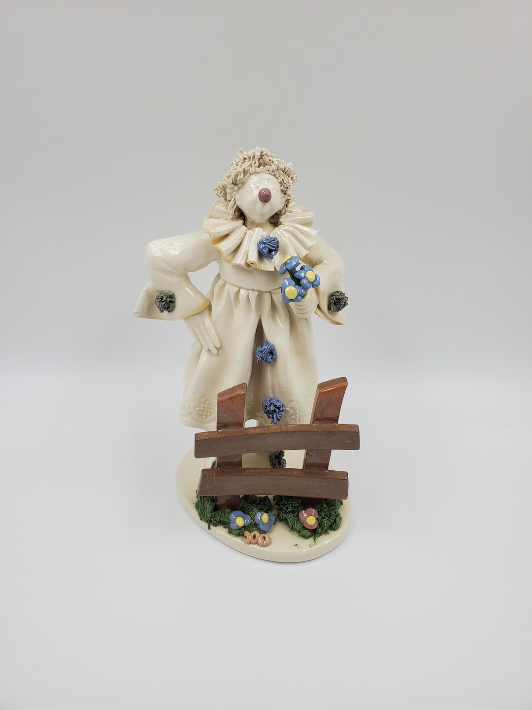 Rare Vintage Original Susan Meindl Pottery Harlequin Clown Figurine - Etsy