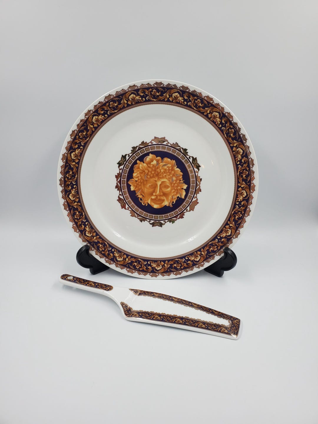 Vintage Adeline Fine Porcelain Cake Plate With Serving Utensil - Etsy