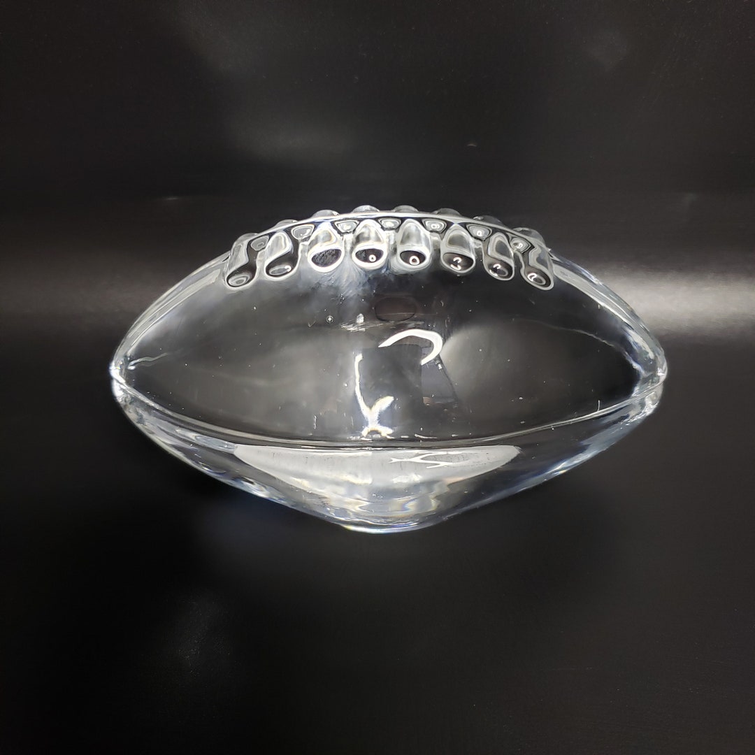 Vintage Glass Football Paperweight Figurine - Etsy
