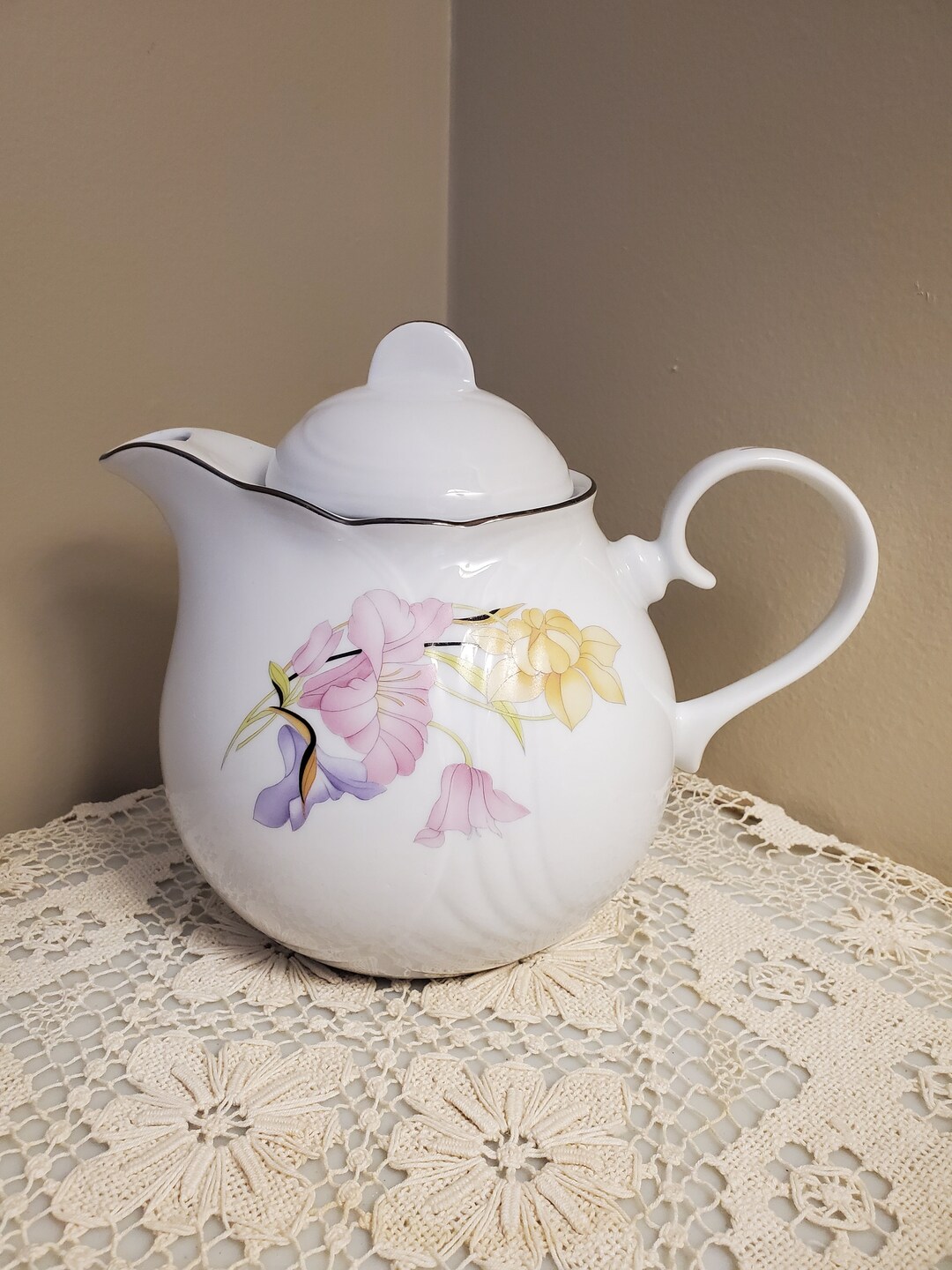 Rare Vintage Apulum Fine Porcelain Teapot - Etsy