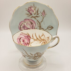 Rare Vintage Foley "blue " Bone China Teacup and Saucer Set - Etsy