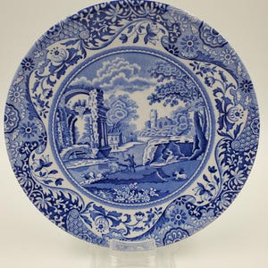 Vintage Spode Italian Blue and White Teacup and Saucer Set - Etsy